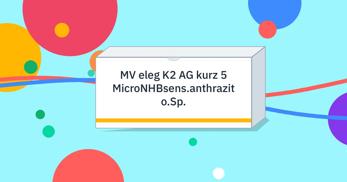 Symbolbild: Packung mit der Aufschrift MV eleg K2 AG kurz 5 MicroNHBsens.anthrazit o.Sp. (PZN 16071048) – Verfügbarkeit und Bezug in Apotheken in Frankfurt am Main