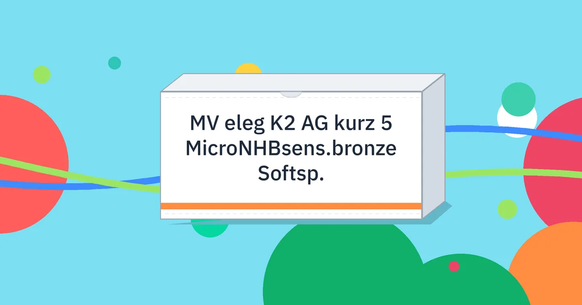 Symbolbild: Packung mit der Aufschrift MV eleg K2 AG kurz 5 MicroNHBsens.bronze Softsp. (PZN 15710138) – Verfügbarkeit und Bezug in Apotheken in Frankfurt am Main