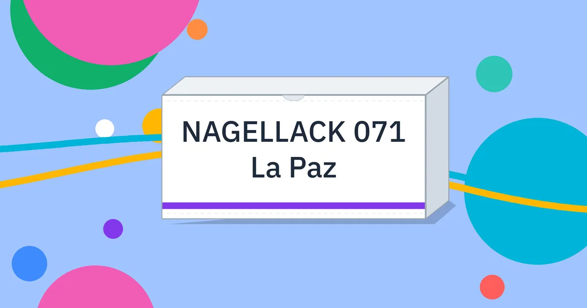 Symbolbild: Packung mit der Aufschrift NAGELLACK 071 La Paz (PZN 10849908) – Verfügbarkeit und Bezug in Apotheken in Frankfurt am Main
