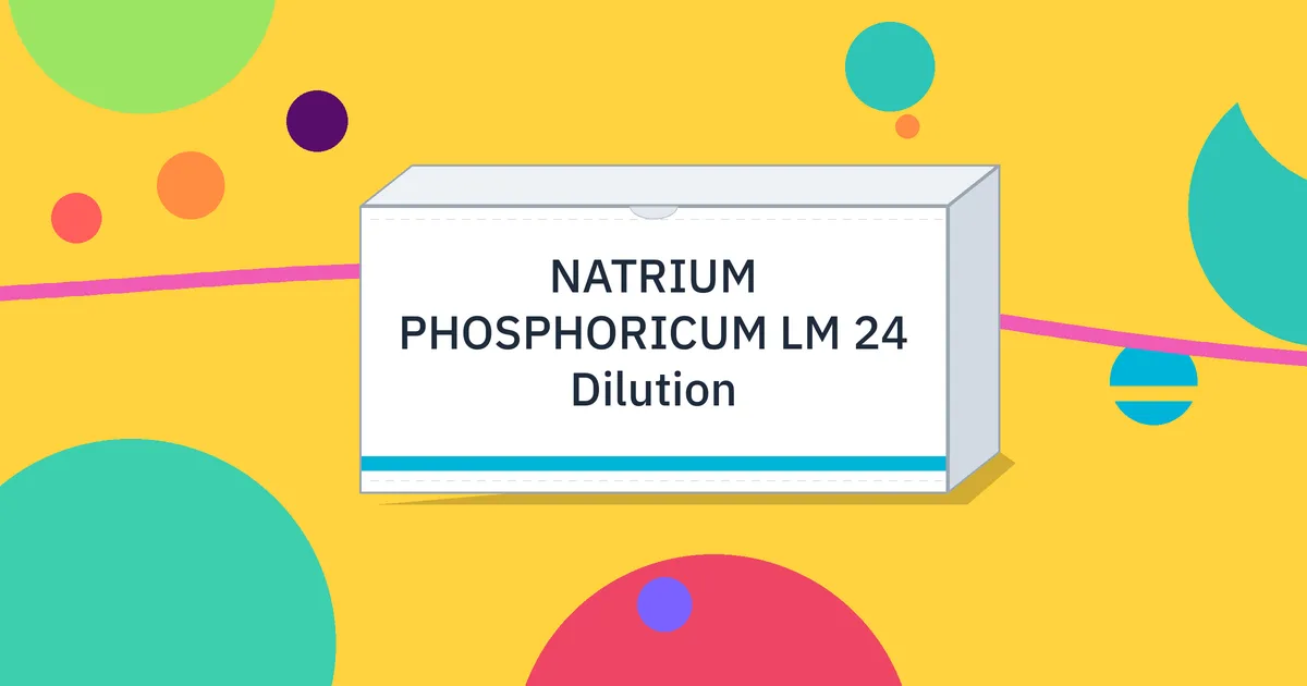 Symbolbild: Packung mit der Aufschrift NATRIUM PHOSPHORICUM LM 24 Dilution (PZN 08846162) – Verfügbarkeit und Bezug in Apotheken in Frankfurt am Main