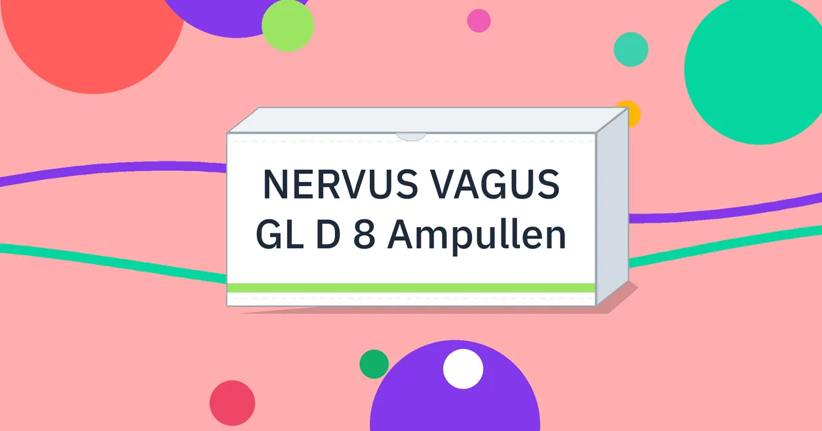 Symbolbild: Packung mit der Aufschrift NERVUS VAGUS GL D 8 Ampullen (PZN 03355376) – Verfügbarkeit und Bezug in Apotheken in Frankfurt am Main