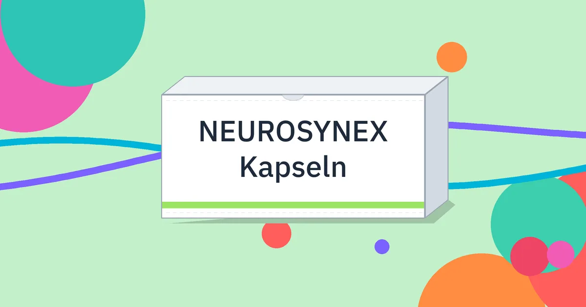 Symbolbild: Packung mit der Aufschrift NEUROSYNEX Kapseln (PZN 20342145) – Verfügbarkeit und Bezug in Apotheken in Frankfurt am Main