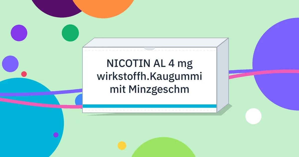 Symbolbild: Packung mit der Aufschrift NICOTIN AL 4 mg wirkstoffh.Kaugummi mit Minzgeschm (PZN 20335659) – Verfügbarkeit und Bezug in Apotheken in Frankfurt am Main