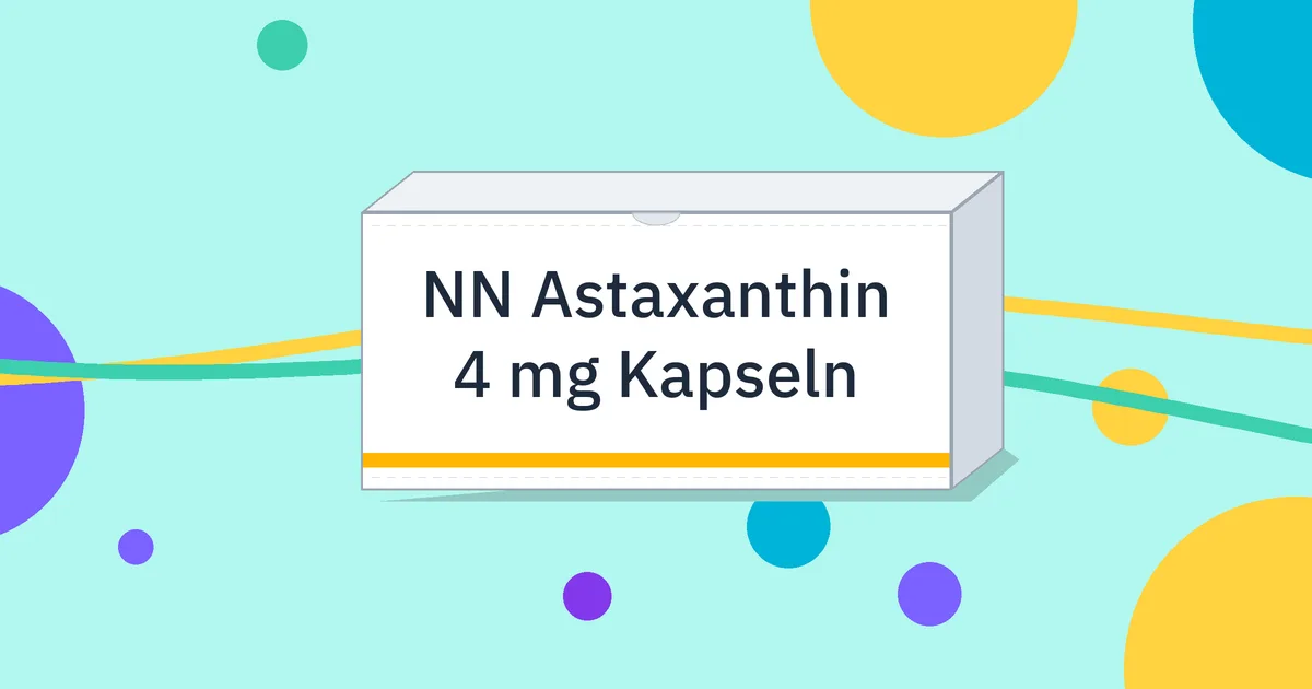 Symbolbild: Packung mit der Aufschrift NN Astaxanthin 4 mg Kapseln (PZN 15377006) – Verfügbarkeit und Bezug in Apotheken in Frankfurt am Main