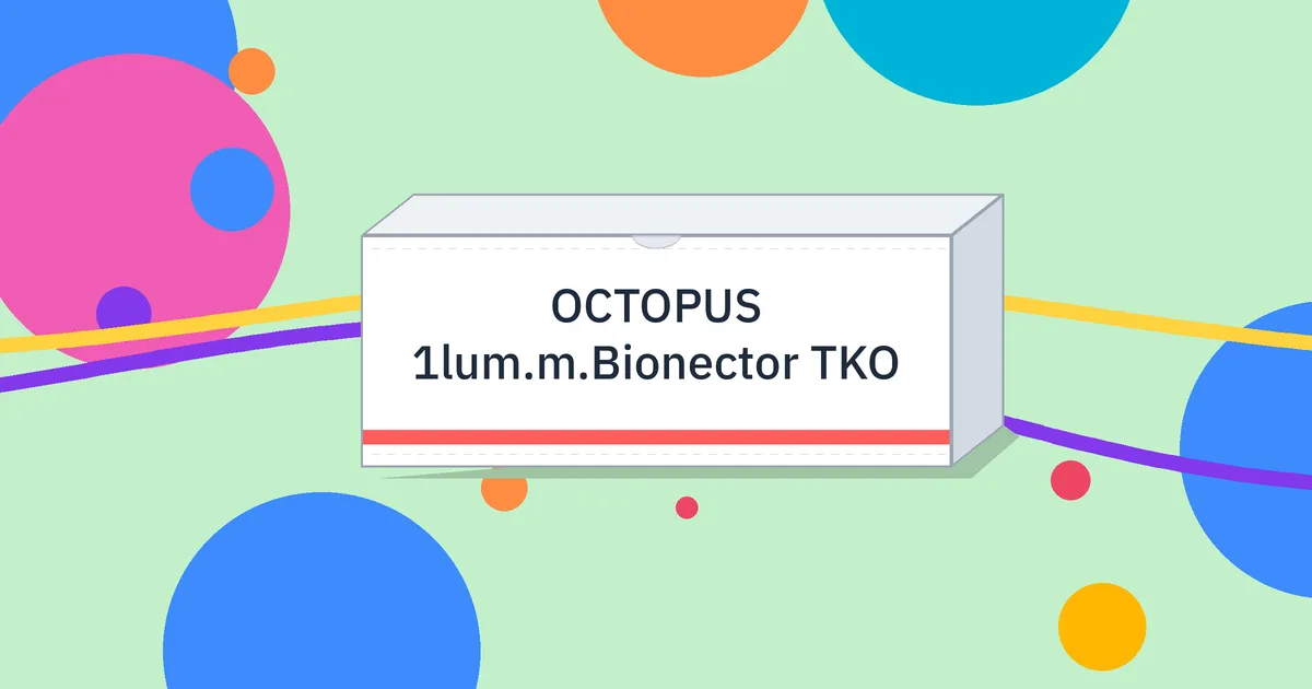 Symbolbild: Packung mit der Aufschrift OCTOPUS 1lum.m.Bionector TKO (PZN 15328479) – Verfügbarkeit und Bezug in Apotheken in Frankfurt am Main