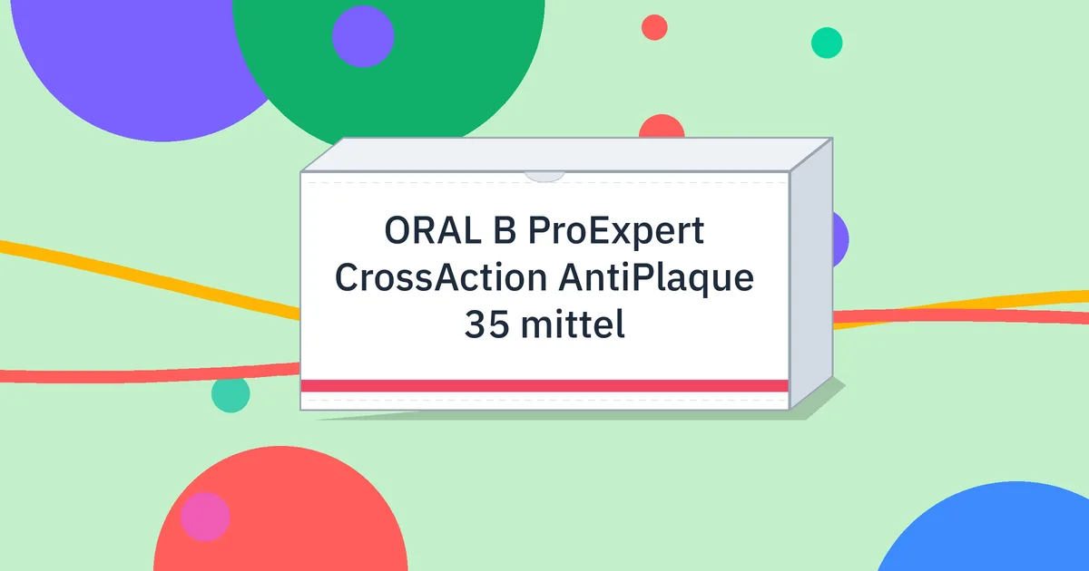 Symbolbild: Packung mit der Aufschrift ORAL B ProExpert CrossAction AntiPlaque 35 mittel (PZN 10202963) – Verfügbarkeit und Bezug in Apotheken in Frankfurt am Main