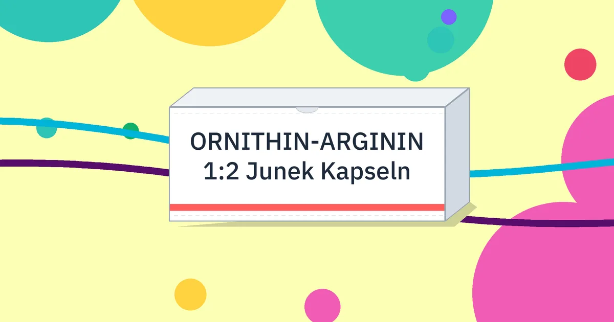 Symbolbild: Packung mit der Aufschrift ORNITHIN-ARGININ 1:2 Junek Kapseln (PZN 00985326) – Verfügbarkeit und Bezug in Apotheken in Frankfurt am Main