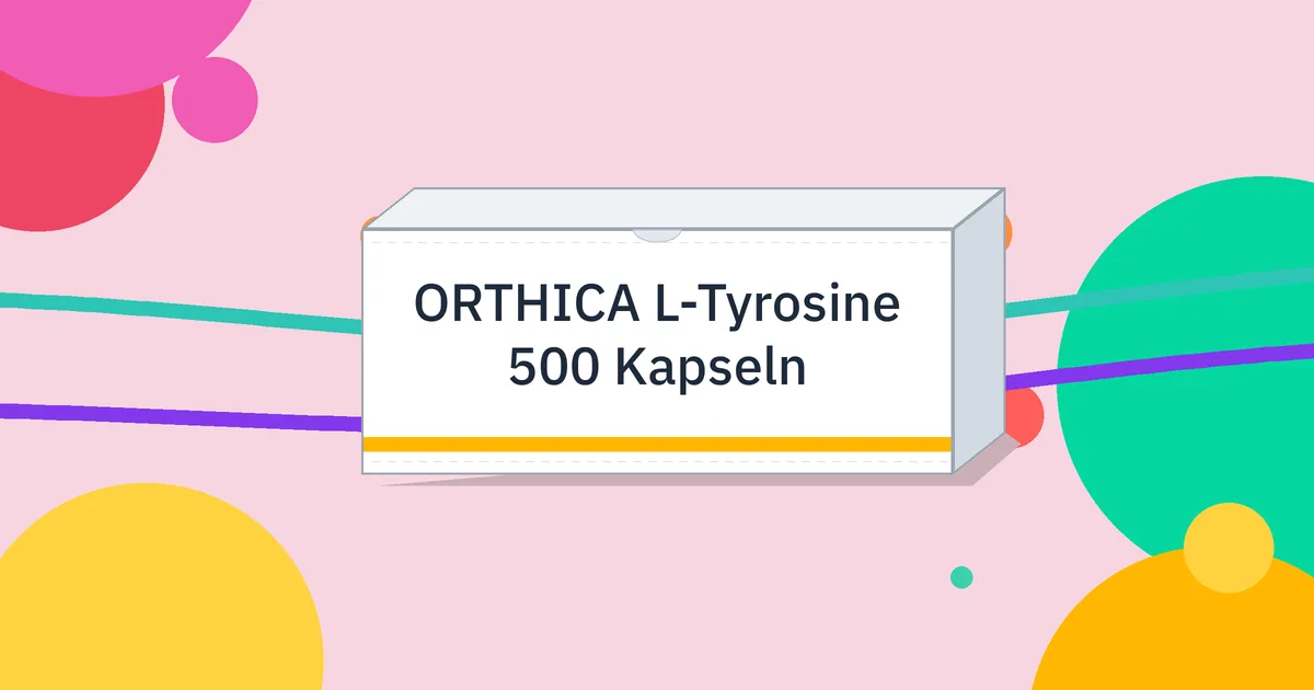 Symbolbild: Packung mit der Aufschrift ORTHICA L-Tyrosine 500 Kapseln (PZN 13859913) – Verfügbarkeit und Bezug in Apotheken in Frankfurt am Main