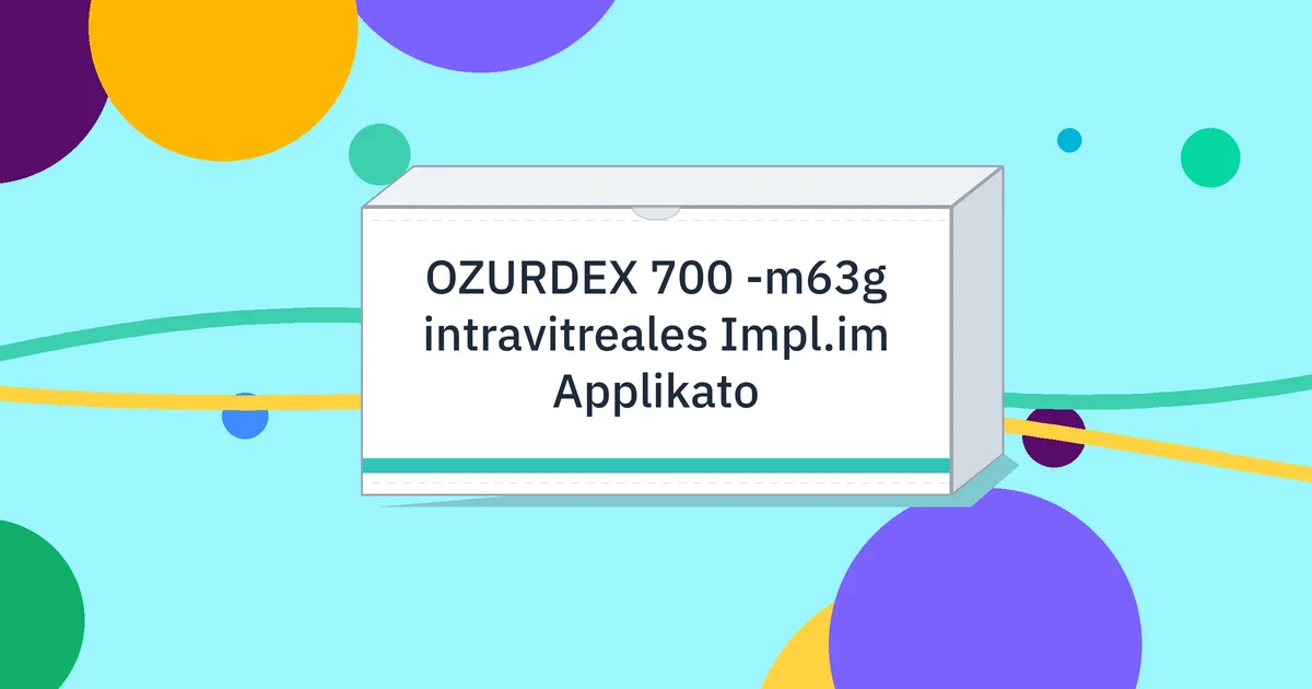 Symbolbild: Packung mit der Aufschrift OZURDEX 700 -m63g intravitreales Impl.im Applikato (PZN 12526575) – Verfügbarkeit und Bezug in Apotheken in Frankfurt am Main