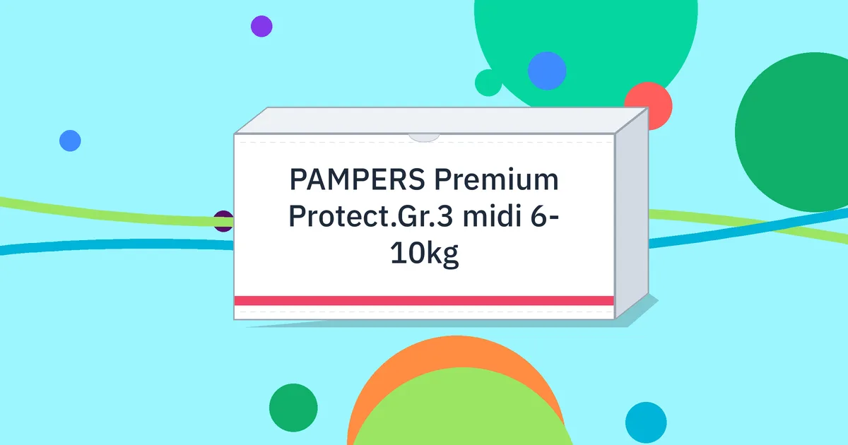 Symbolbild: Packung mit der Aufschrift PAMPERS Premium Protect.Gr.3 midi 6-10kg (PZN 19752547) – Verfügbarkeit und Bezug in Apotheken in Frankfurt am Main