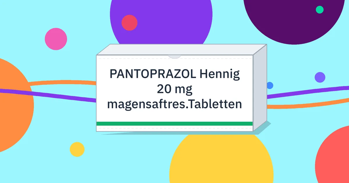 Symbolbild: Packung mit der Aufschrift PANTOPRAZOL Hennig 20 mg magensaftres.Tabletten (PZN 09154851) – Verfügbarkeit und Bezug in Apotheken in Frankfurt am Main