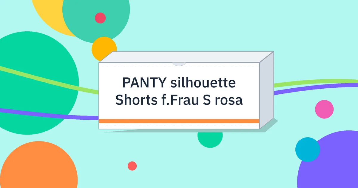 Symbolbild: Packung mit der Aufschrift PANTY silhouette Shorts f.Frau S rosa (PZN 16192208) – Verfügbarkeit und Bezug in Apotheken in Frankfurt am Main