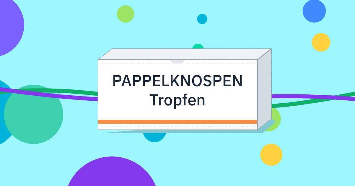 Symbolbild: Packung mit der Aufschrift PAPPELKNOSPEN Tropfen (PZN 19141944) – Verfügbarkeit und Bezug in Apotheken in Frankfurt am Main
