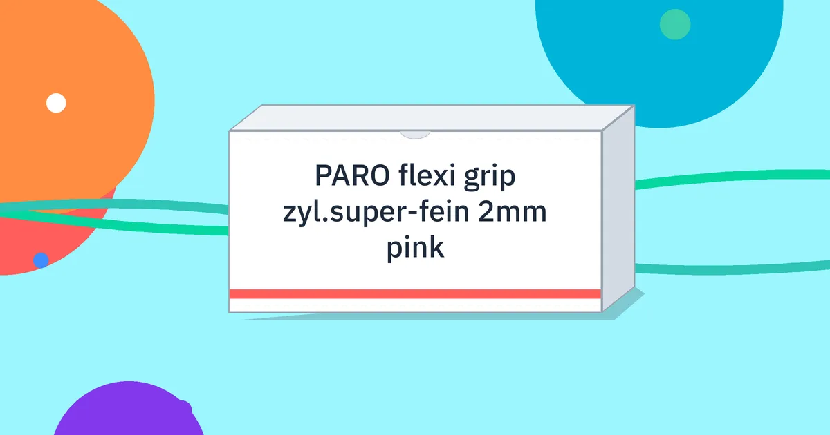 Symbolbild: Packung mit der Aufschrift PARO flexi grip zyl.super-fein 2mm pink (PZN 17372639) – Verfügbarkeit und Bezug in Apotheken in Frankfurt am Main