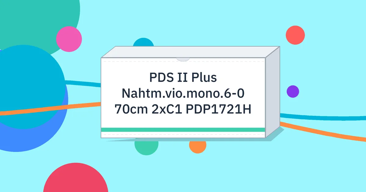 Symbolbild: Packung mit der Aufschrift PDS II Plus Nahtm.vio.mono.6-0 70cm 2xC1 PDP1721H (PZN 20918562) – Verfügbarkeit und Bezug in Apotheken in Frankfurt am Main