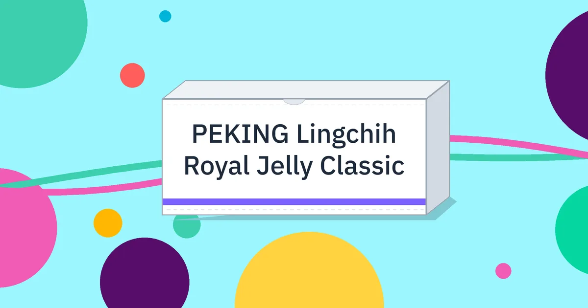 Symbolbild: Packung mit der Aufschrift PEKING Lingchih Royal Jelly Classic (PZN 02288809) – Verfügbarkeit und Bezug in Apotheken in Frankfurt am Main