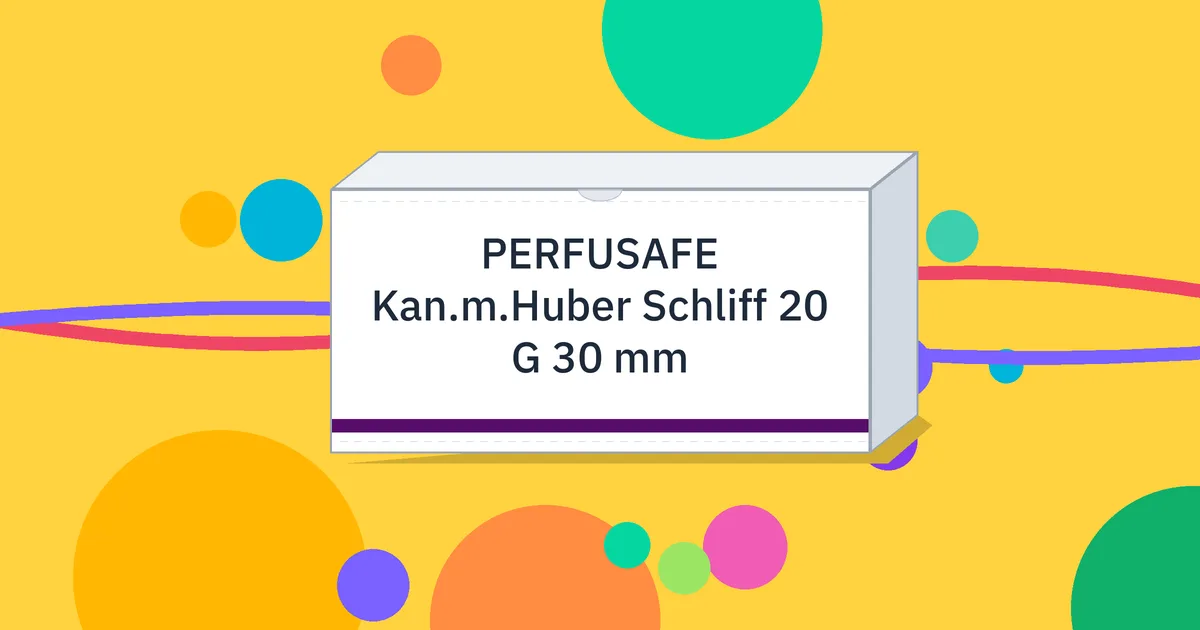 Symbolbild: Packung mit der Aufschrift PERFUSAFE Kan.m.Huber Schliff 20 G 30 mm (PZN 13866178) – Verfügbarkeit und Bezug in Apotheken in Frankfurt am Main