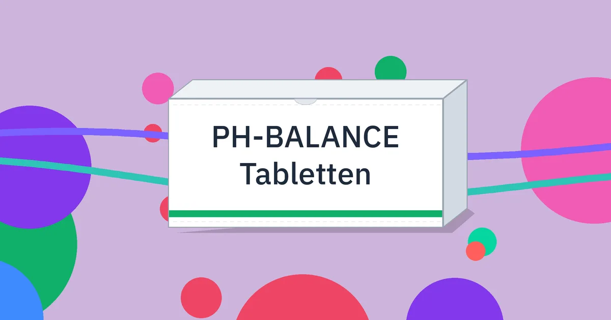Symbolbild: Packung mit der Aufschrift PH-BALANCE Tabletten (PZN 00647411) – Verfügbarkeit und Bezug in Apotheken in Frankfurt am Main