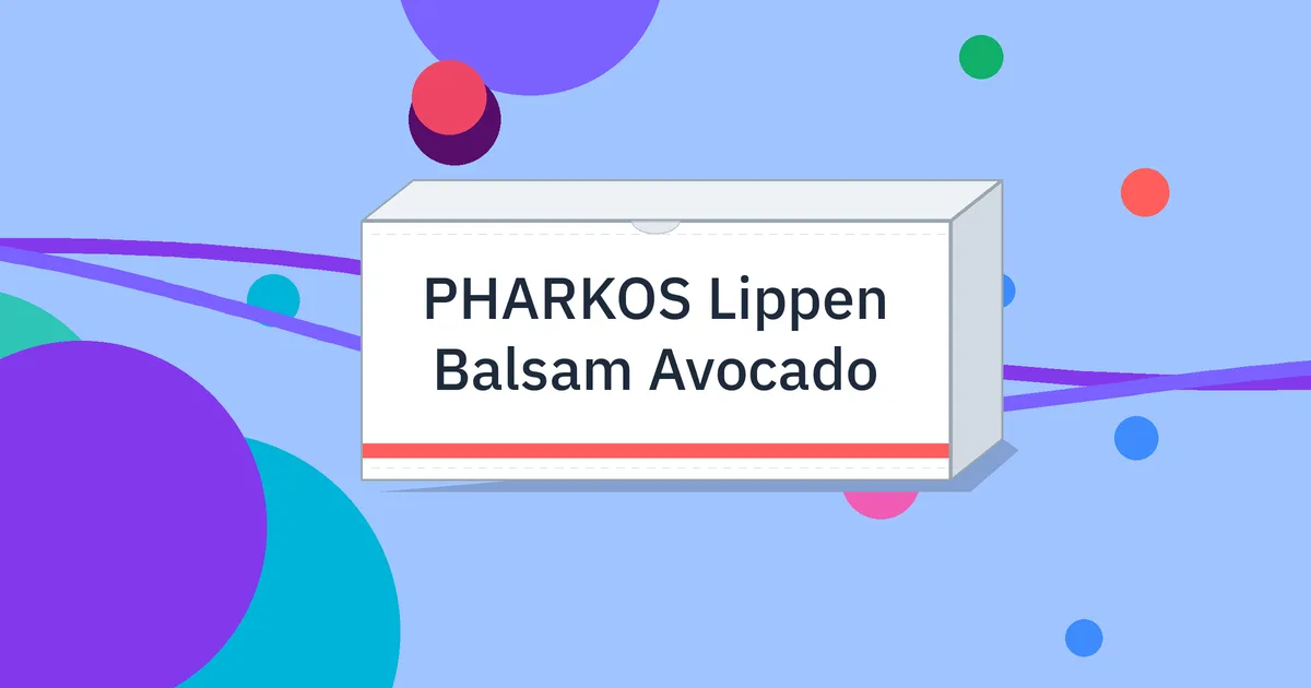 Symbolbild: Packung mit der Aufschrift PHARKOS Lippen Balsam Avocado (PZN 10079020) – Verfügbarkeit und Bezug in Apotheken in Frankfurt am Main