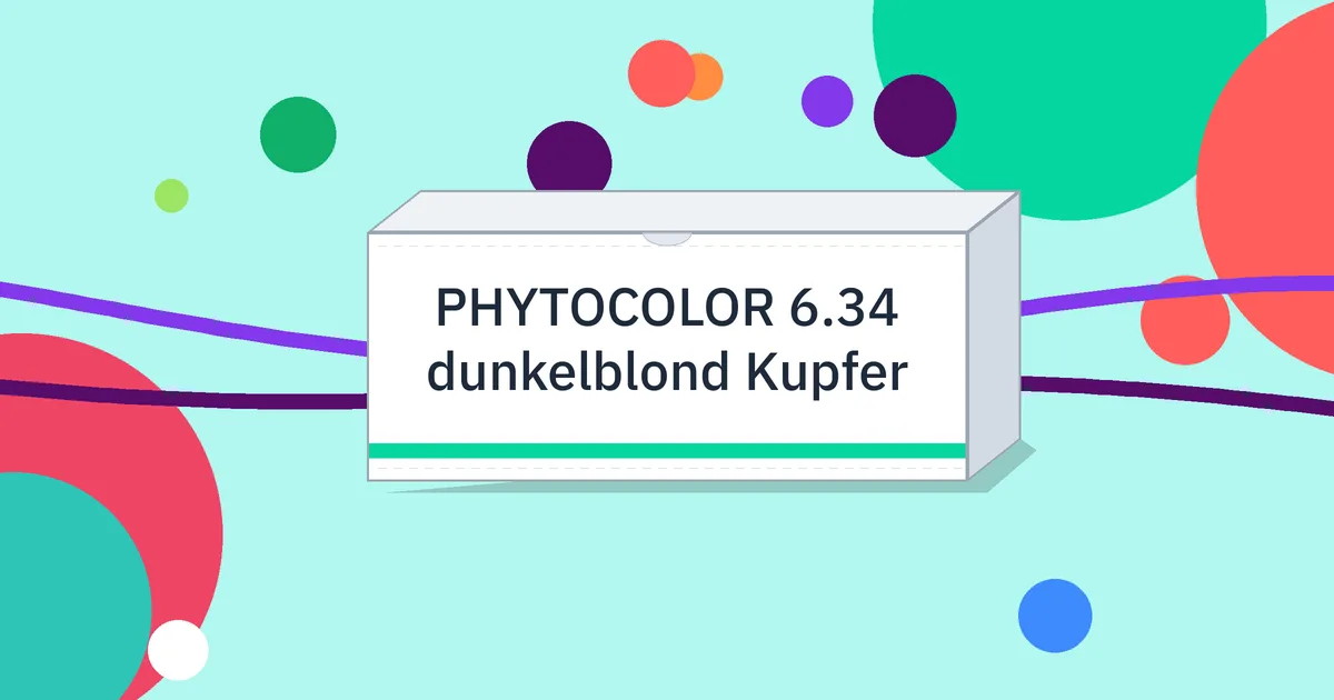 Symbolbild: Packung mit der Aufschrift PHYTOCOLOR 6.34 dunkelblond Kupfer (PZN 19478738) – Verfügbarkeit und Bezug in Apotheken in Frankfurt am Main