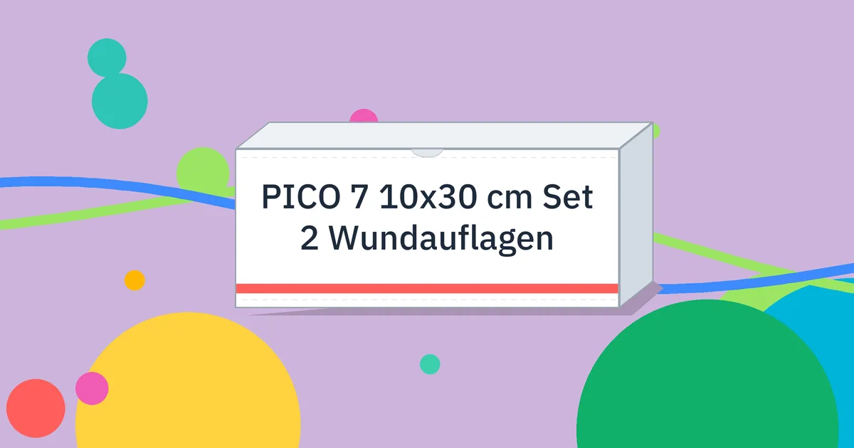 Symbolbild: Packung mit der Aufschrift PICO 7 10x30 cm Set 2 Wundauflagen (PZN 13355035) – Verfügbarkeit und Bezug in Apotheken in Frankfurt am Main