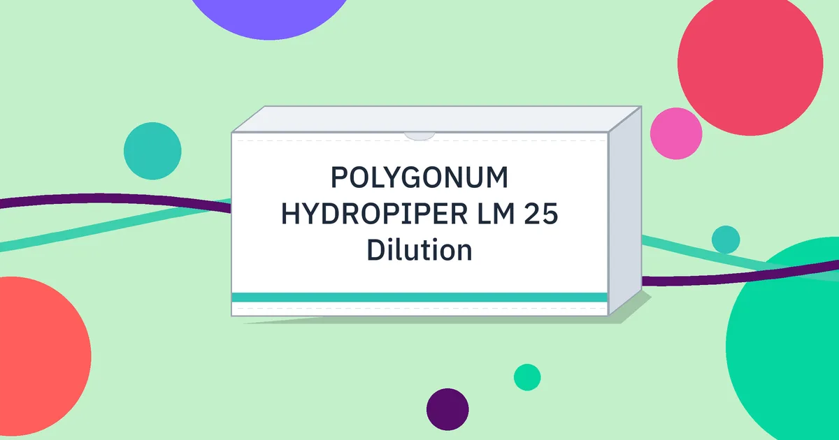 Symbolbild: Packung mit der Aufschrift POLYGONUM HYDROPIPER LM 25 Dilution (PZN 13662576) – Verfügbarkeit und Bezug in Apotheken in Frankfurt am Main