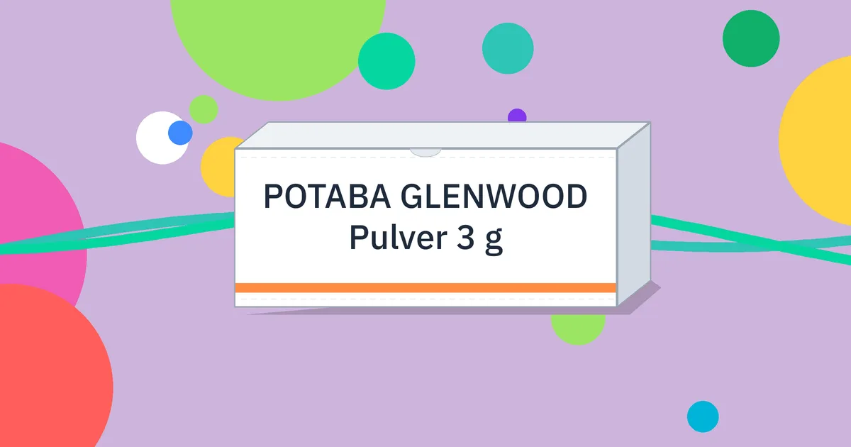 Symbolbild: Packung mit der Aufschrift POTABA GLENWOOD Pulver 3 g (PZN 01295291) – Verfügbarkeit und Bezug in Apotheken in Frankfurt am Main