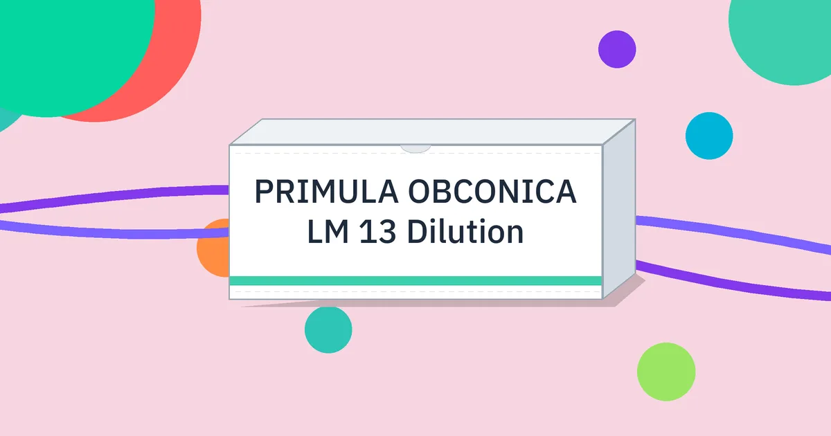 Symbolbild: Packung mit der Aufschrift PRIMULA OBCONICA LM 13 Dilution (PZN 13667042) – Verfügbarkeit und Bezug in Apotheken in Frankfurt am Main