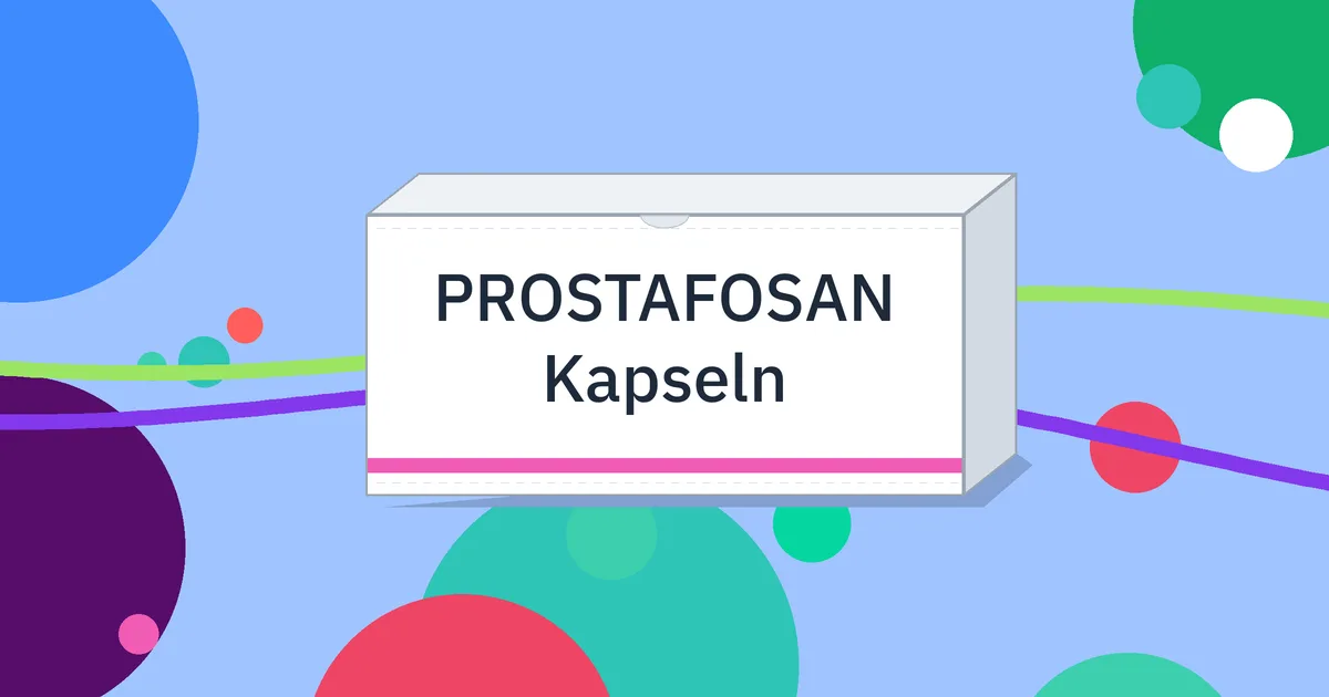 Symbolbild: Packung mit der Aufschrift PROSTAFOSAN Kapseln (PZN 18453340) – Verfügbarkeit und Bezug in Apotheken in Frankfurt am Main