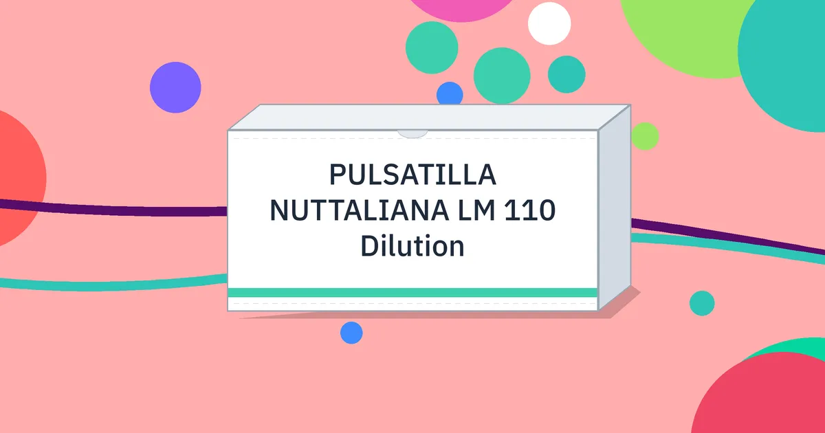 Symbolbild: Packung mit der Aufschrift PULSATILLA NUTTALIANA LM 110 Dilution (PZN 13671612) – Verfügbarkeit und Bezug in Apotheken in Frankfurt am Main