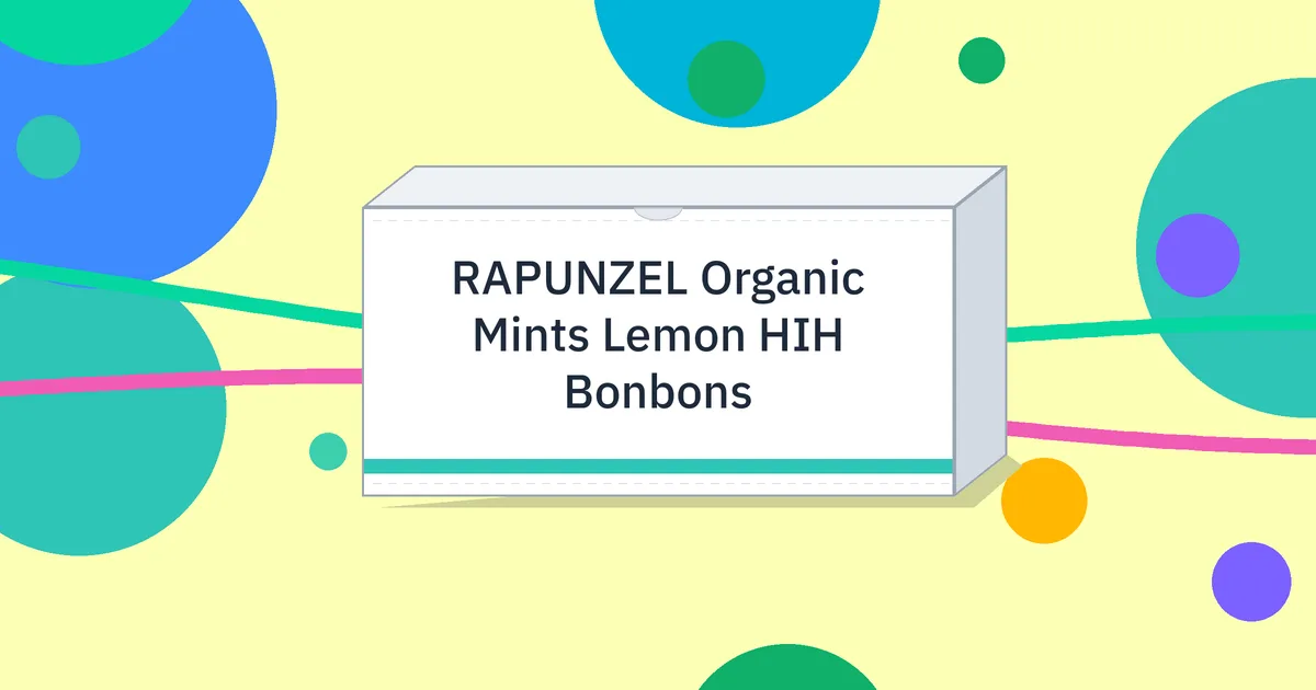 Symbolbild: Packung mit der Aufschrift RAPUNZEL Organic Mints Lemon HIH Bonbons (PZN 14295938) – Verfügbarkeit und Bezug in Apotheken in Frankfurt am Main