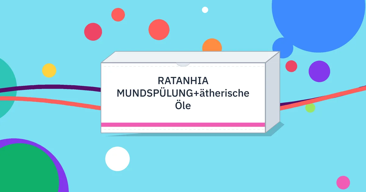 Symbolbild: Packung mit der Aufschrift RATANHIA MUNDSPÜLUNG+ätherische Öle (PZN 15251110) – Verfügbarkeit und Bezug in Apotheken in Frankfurt am Main