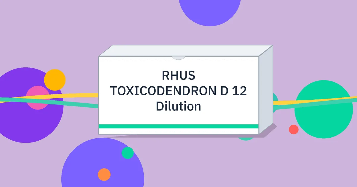 Symbolbild: Packung mit der Aufschrift RHUS TOXICODENDRON D 12 Dilution (PZN 02104979) – Verfügbarkeit und Bezug in Apotheken in Frankfurt am Main