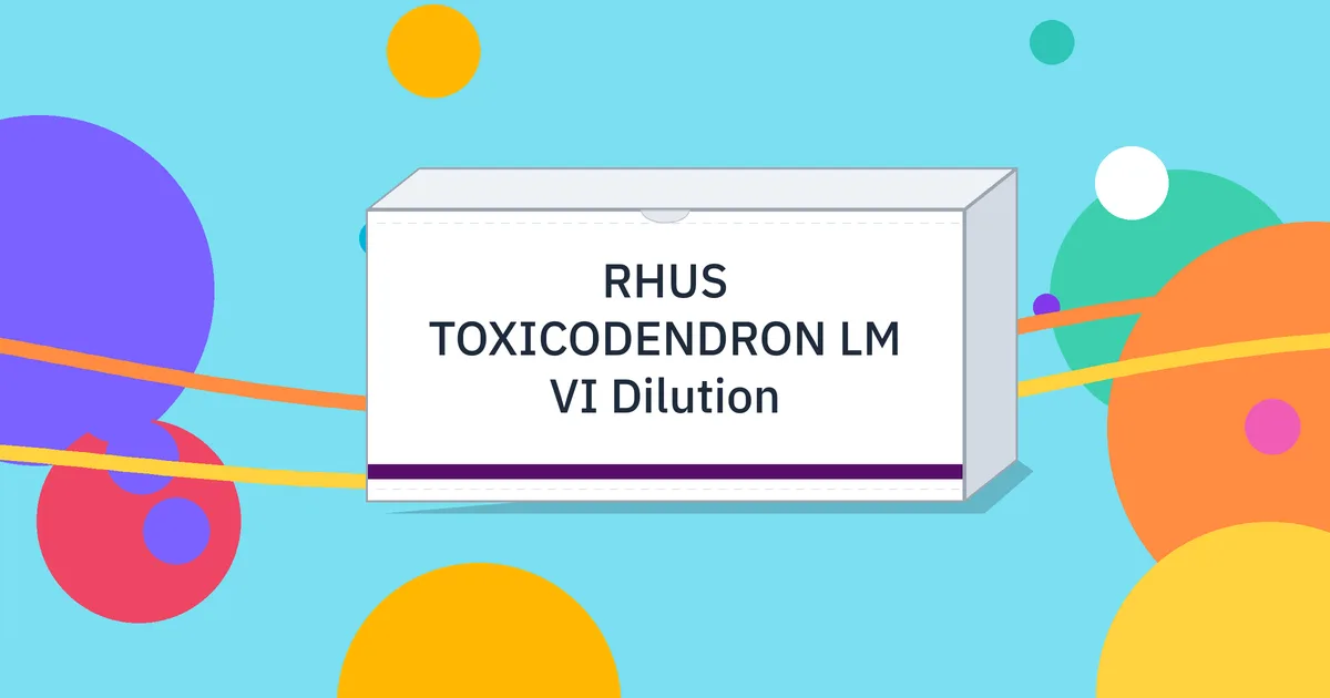 Symbolbild: Packung mit der Aufschrift RHUS TOXICODENDRON LM VI Dilution (PZN 02669049) – Verfügbarkeit und Bezug in Apotheken in Frankfurt am Main