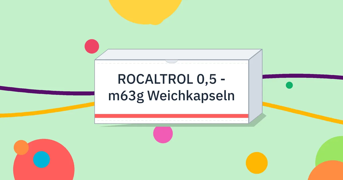 Symbolbild: Packung mit der Aufschrift ROCALTROL 0,5 -m63g Weichkapseln (PZN 07463298) – Verfügbarkeit und Bezug in Apotheken in Frankfurt am Main