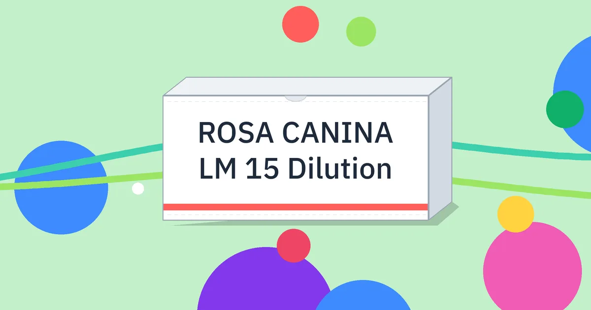 Symbolbild: Packung mit der Aufschrift ROSA CANINA LM 15 Dilution (PZN 13055391) – Verfügbarkeit und Bezug in Apotheken in Frankfurt am Main