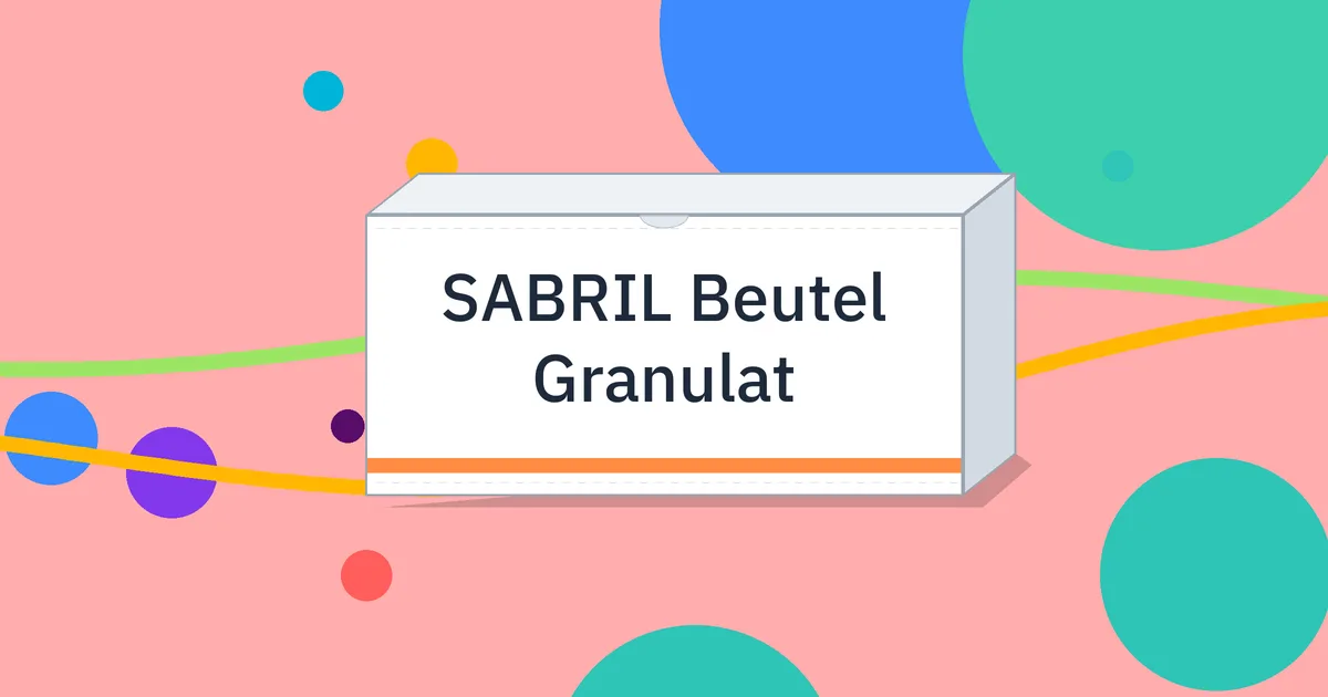 Symbolbild: Packung mit der Aufschrift SABRIL Beutel Granulat (PZN 07382909) – Verfügbarkeit und Bezug in Apotheken in Frankfurt am Main