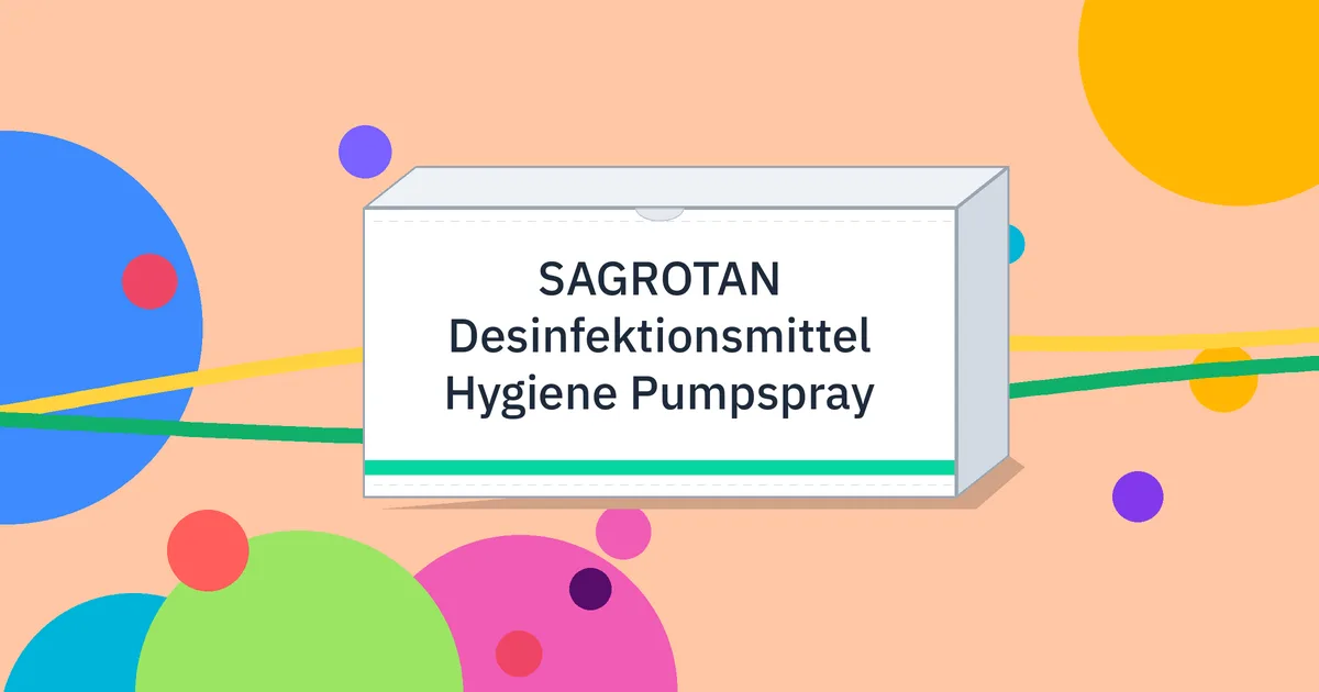Symbolbild: Packung mit der Aufschrift SAGROTAN Desinfektionsmittel Hygiene Pumpspray (PZN 13353125) – Verfügbarkeit und Bezug in Apotheken in Frankfurt am Main