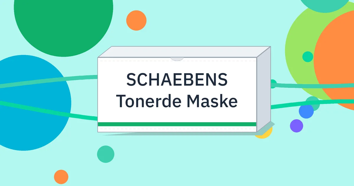 Symbolbild: Packung mit der Aufschrift SCHAEBENS Tonerde Maske (PZN 20851272) – Verfügbarkeit und Bezug in Apotheken in Frankfurt am Main