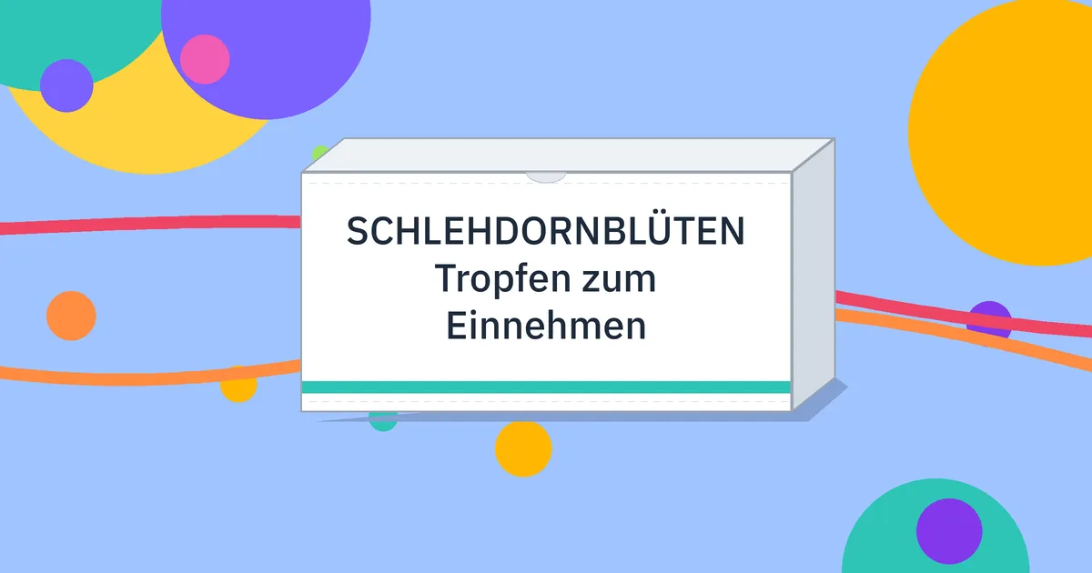 Symbolbild: Packung mit der Aufschrift SCHLEHDORNBLÜTEN Tropfen zum Einnehmen (PZN 11366023) – Verfügbarkeit und Bezug in Apotheken in Frankfurt am Main