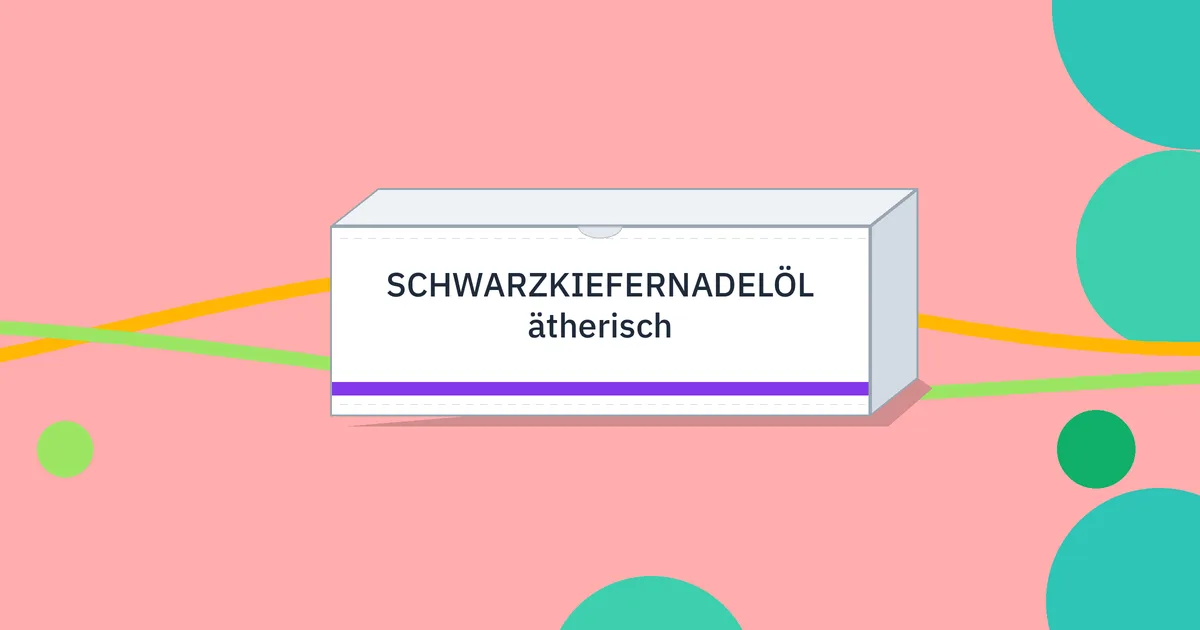 Symbolbild: Packung mit der Aufschrift SCHWARZKIEFERNADELÖL ätherisch (PZN 17157639) – Verfügbarkeit und Bezug in Apotheken in Frankfurt am Main