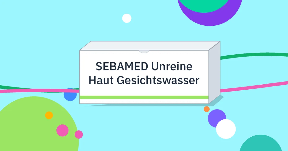 Symbolbild: Packung mit der Aufschrift SEBAMED Unreine Haut Gesichtswasser (PZN 08467996) – Verfügbarkeit und Bezug in Apotheken in Frankfurt am Main