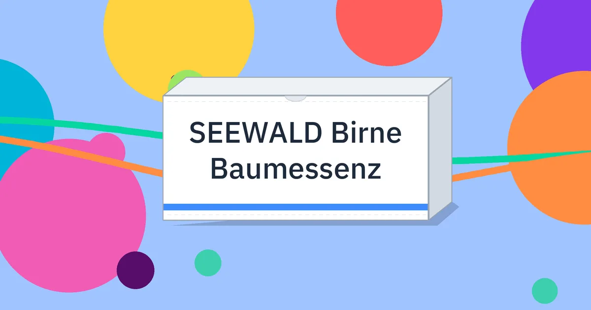 Symbolbild: Packung mit der Aufschrift SEEWALD Birne Baumessenz (PZN 14236261) – Verfügbarkeit und Bezug in Apotheken in Frankfurt am Main