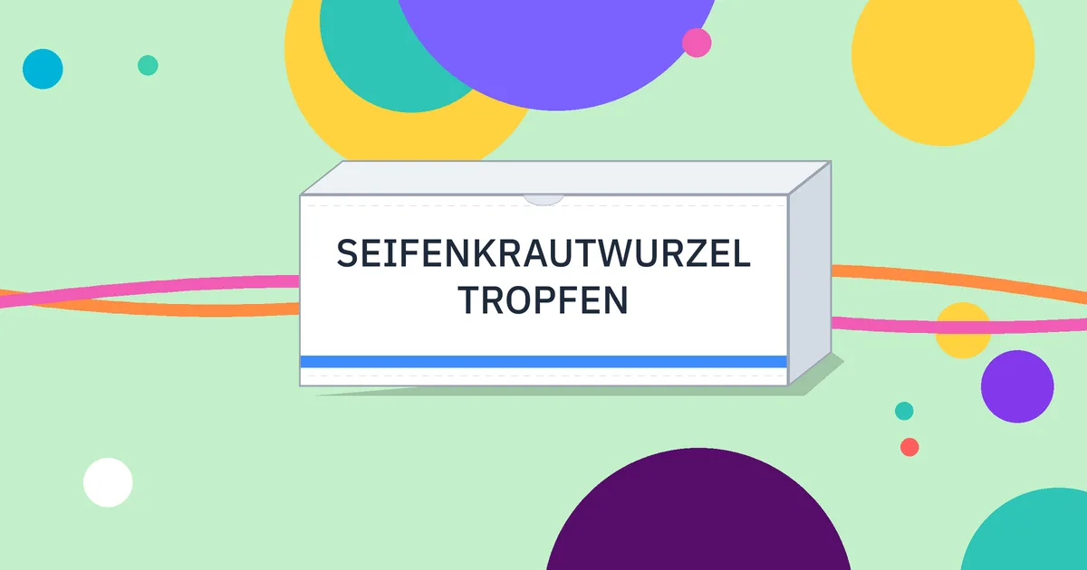 Symbolbild: Packung mit der Aufschrift SEIFENKRAUTWURZEL TROPFEN (PZN 14282769) – Verfügbarkeit und Bezug in Apotheken in Frankfurt am Main