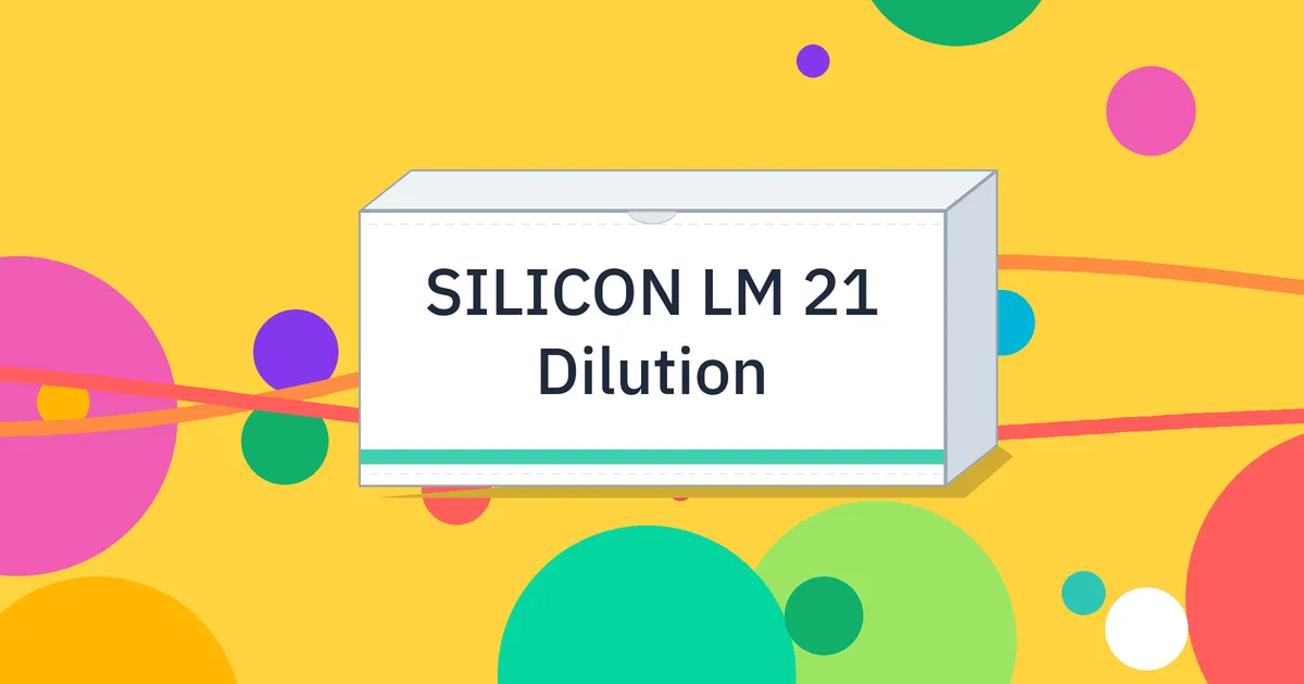 Symbolbild: Packung mit der Aufschrift SILICON LM 21 Dilution (PZN 13678330) – Verfügbarkeit und Bezug in Apotheken in Frankfurt am Main
