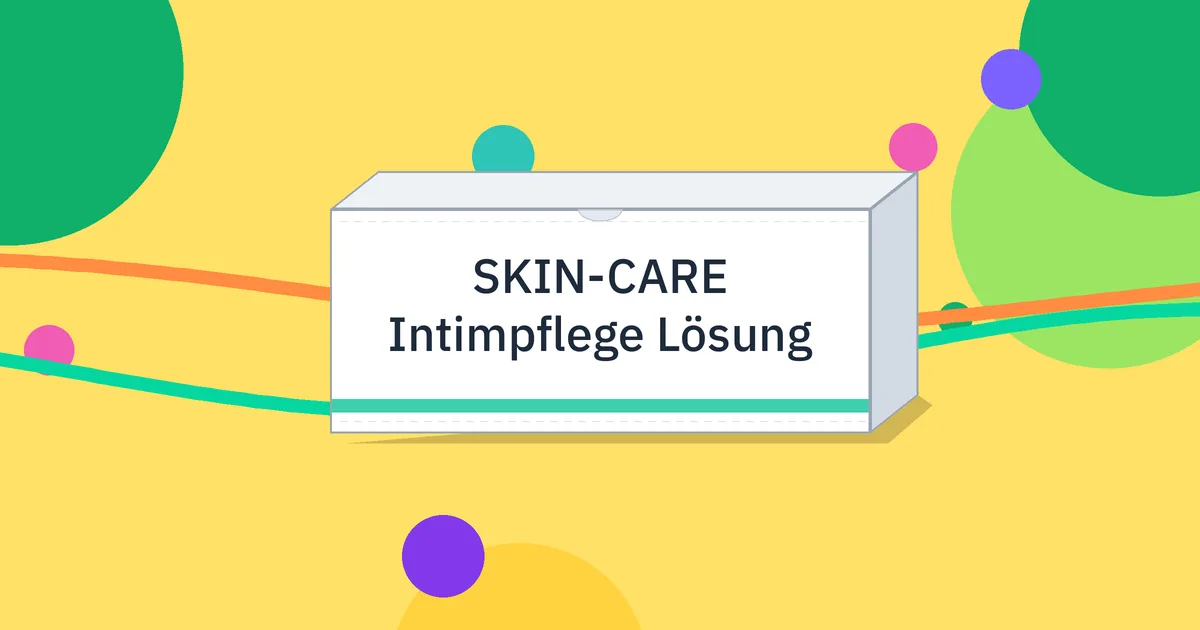 Symbolbild: Packung mit der Aufschrift SKIN-CARE Intimpflege Lösung (PZN 15372517) – Verfügbarkeit und Bezug in Apotheken in Frankfurt am Main