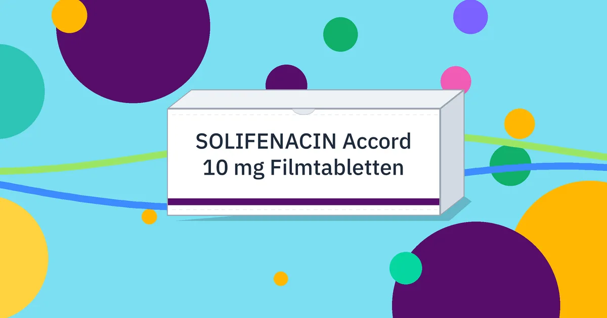 Symbolbild: Packung mit der Aufschrift SOLIFENACIN Accord 10 mg Filmtabletten (PZN 12544515) – Verfügbarkeit und Bezug in Apotheken in Frankfurt am Main