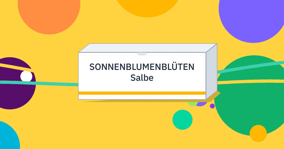 Symbolbild: Packung mit der Aufschrift SONNENBLUMENBLÜTEN Salbe (PZN 17555914) – Verfügbarkeit und Bezug in Apotheken in Frankfurt am Main