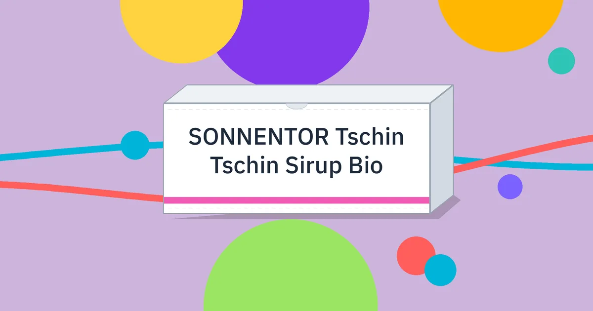 Symbolbild: Packung mit der Aufschrift SONNENTOR Tschin Tschin Sirup Bio (PZN 18904104) – Verfügbarkeit und Bezug in Apotheken in Frankfurt am Main