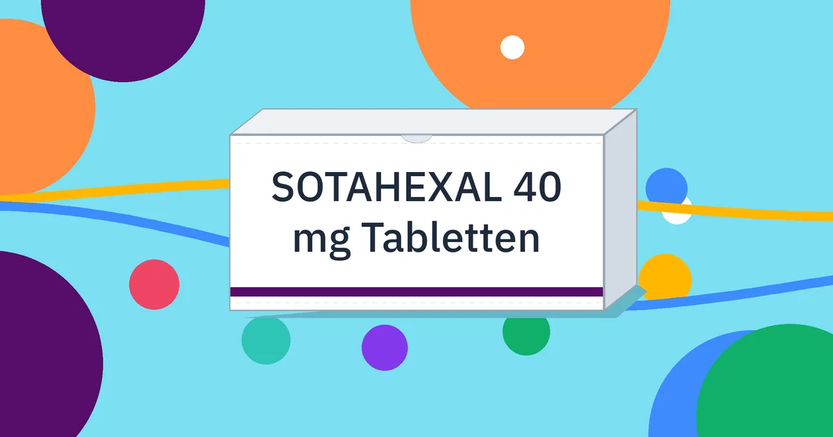 Symbolbild: Packung mit der Aufschrift SOTAHEXAL 40 mg Tabletten (PZN 07254212) – Verfügbarkeit und Bezug in Apotheken in Frankfurt am Main